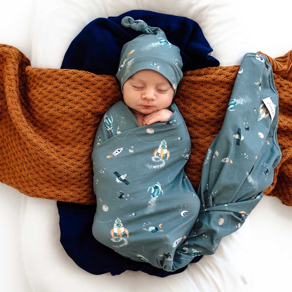Rocket Organic Jersey Wrap & Beanie Set – Little Sunshine Kids